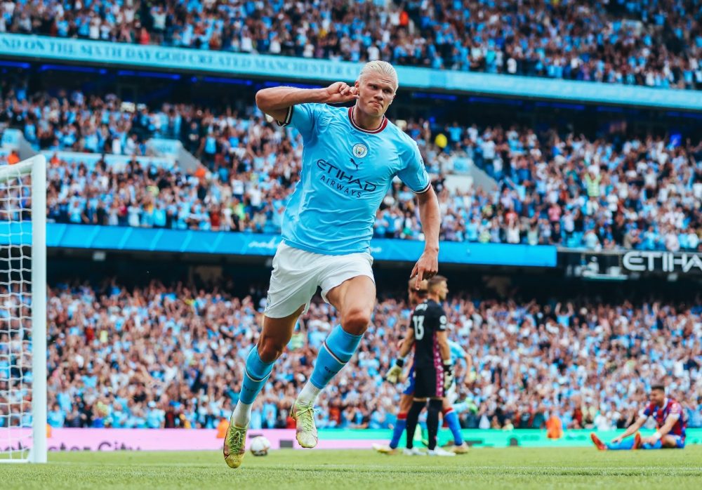 Haland consigue anotar su primer hat-trick con el Manchester City